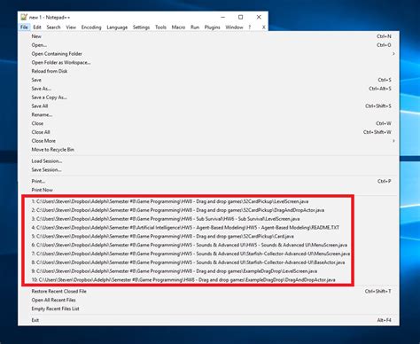 can i shorten lengthy file paths in notepad s recently opened files