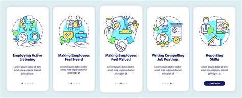 Premium Vector Hr Professional Skills Onboarding Mobile App Screen