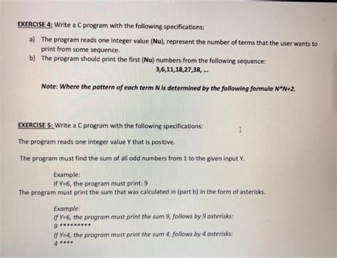Solved Exercise 4 Write A C Program With The Following