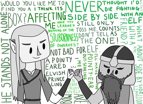Legolas And Gimli Lord Of The Rings Quotes By Libby Rose Libbyrose