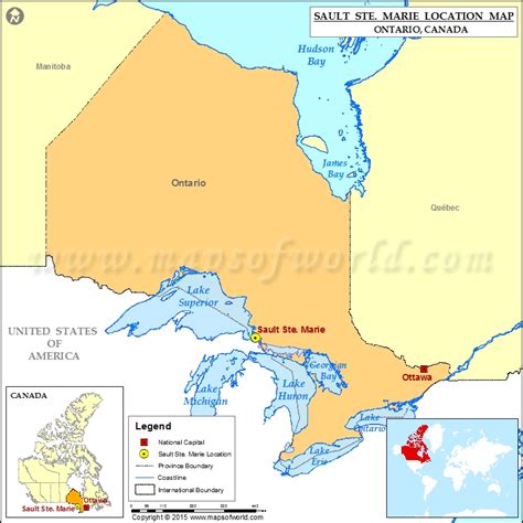 Where Is Sault Ste Marie Located In Canada Map