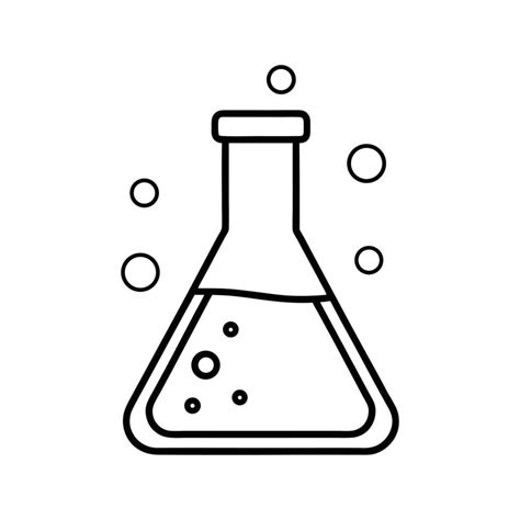 Erlenmeyer Flask Bubbling Liquid Science Experiment 66929134 Vector Art At Vecteezy