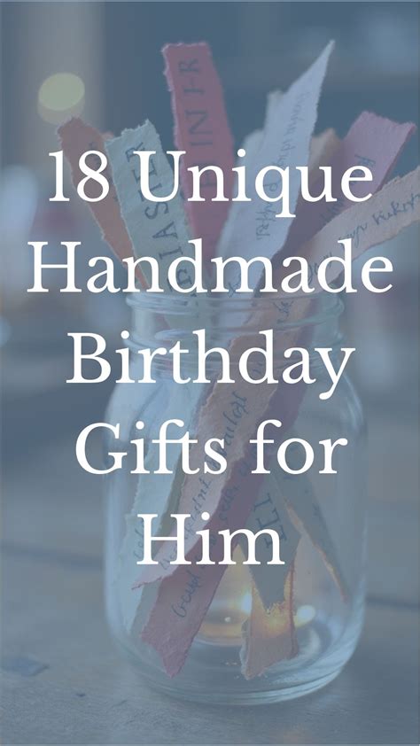18 Unique Handmade Birthday Ts For Him Diy Ts To Make For His