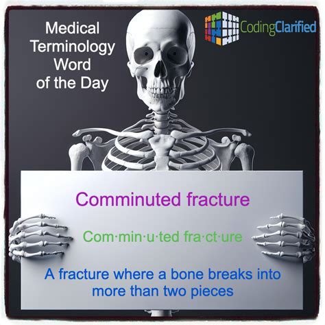 Coding Clarified Coding Clarified Medical Terminology Word Of The Day Comminuted Fracture Com