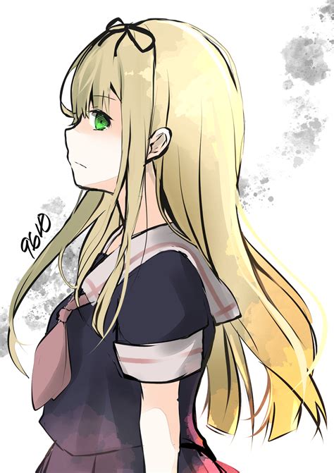 Yuudachi Kantai Collection Drawn By Eiji Monochromexd Danbooru