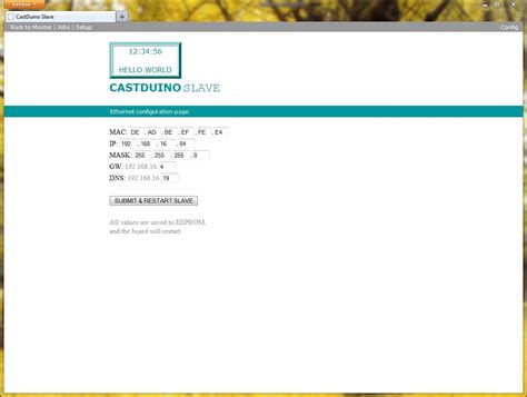 network settings web page form using eeprom to save submit [done