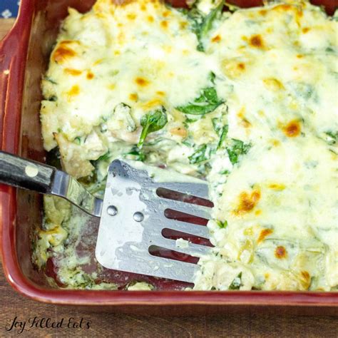 Spinach And Artichoke Chicken Casserole Keto Low Carb Gluten Free