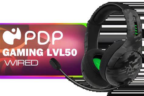 Pdp Lvl50 Wired Gaming Headset Camo Noise Cancelling Mic