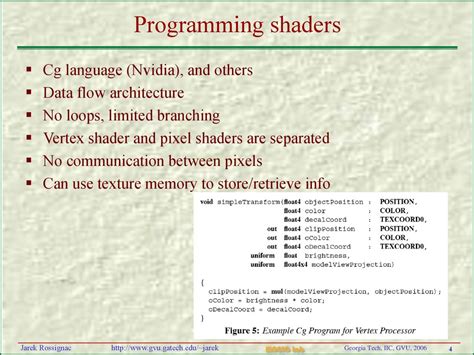 GPU and Effects Graphics pipeline Programmable shaders Special effects ...