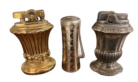 3 Vintage Ronson Lighters Mayfair New Port And Other