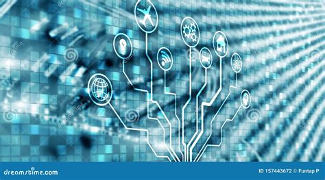 Iot Digitalization Digital Disruption Background Matrix Information