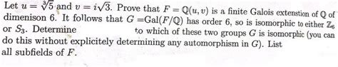 Solved Let U And V I Prove That F Q U V Is A Finite Chegg Com
