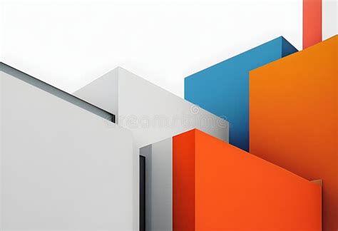 Minimalist Architectural Rendering Of Modern Buildings In Simple And