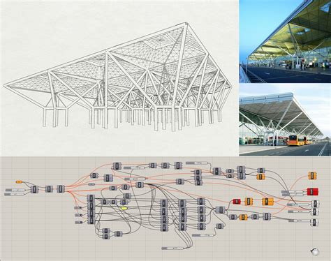 Foster Stansted1 Grasshopper Architecture Projects Space Frame Truss