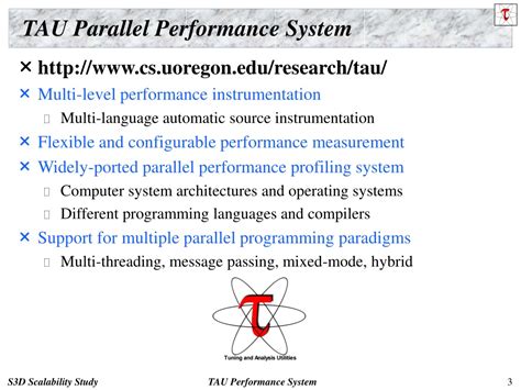 ppt performance evaluation of s3d using tau powerpoint presentation id 9677483