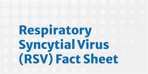 Respiratory Syncytial Virus Rsv Fact Sheet Moving Needles