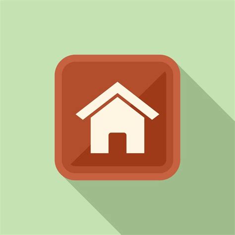premium vector house button icon flat vector computer interface smile