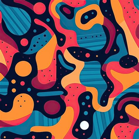 Premium Ai Image Abstract Fusion Playful And Dynamic Abstract Shapes And Lines Merging