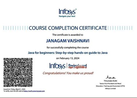 Janagam Vaishnavi On Linkedin Excited To Apply My Advanced Java