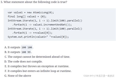 Ocp Java17 Se Developers 复习题13ocp Java 17 Csdn博客