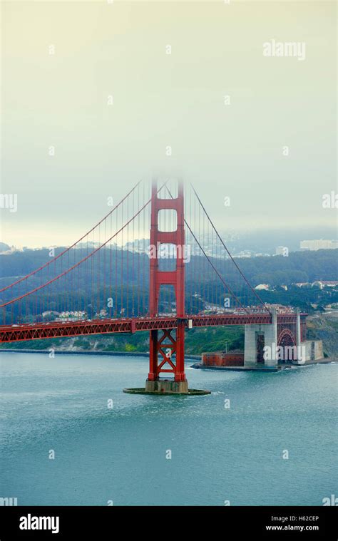 Usa California San Francisco Golden Gate Bridge As Seen From Golden