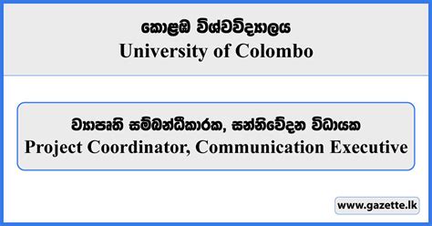 Project Coordinator Communication Executive Cshr University Of