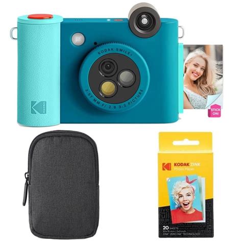 Paquete Básico De Cámara E Impresora Kodak Smile 2 En 1 Azul