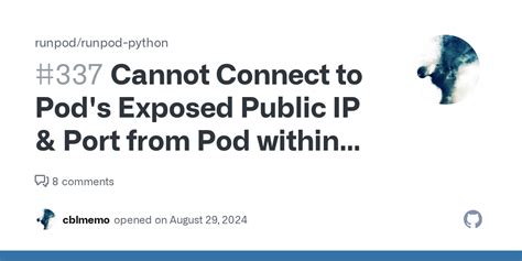 Cannot Connect To Pods Exposed Public Ip And Port From Pod Within Same