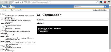 Cli Commander Jenkins Plugin Cli Commander Jenkins Plugin