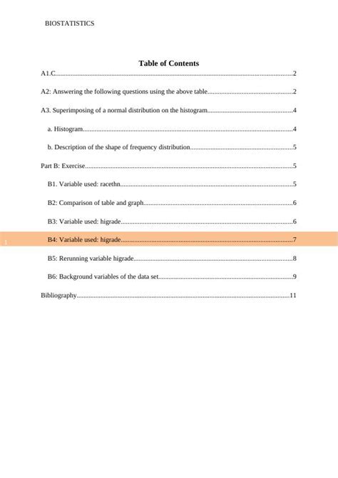 Biostatistics Report Data Interpretation And Analysis