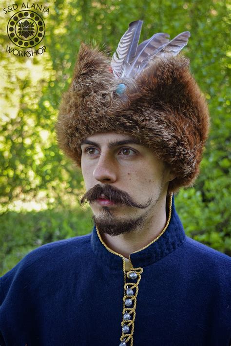 Wool Kolpak Hat High Cap With A Slit Fur 17th Century Poland Hungary