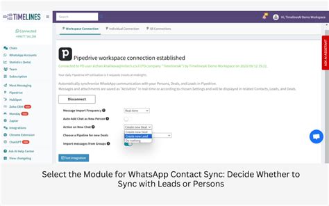 Whatsapp And Pipedrive Integration By Timelinesai App Integration