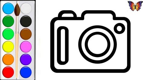 Как нарисовать ФОТОАППАРАТ мультик раскраска ФОТОАППАРАТ для детей Раскраски Малышам Youtube