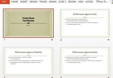 Event Post Mortem Template