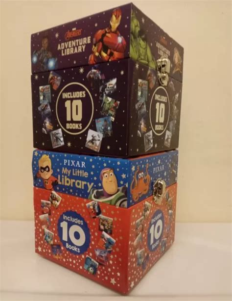 Disney Pixar My Little Library 2x10 Books And Marvel Collection Set New