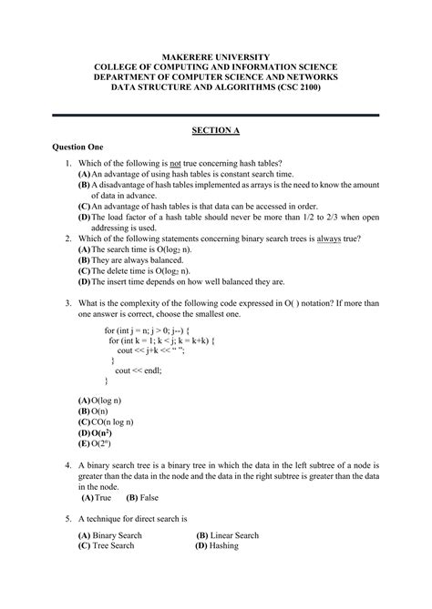 Data Structures And Algorithms