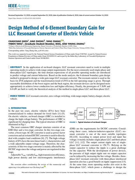 Design Method Of 6 Element Boundary Gain For Llc Resonant Converter Of