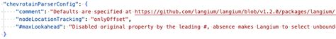 proposals concerning the chevrotain config in langium config json