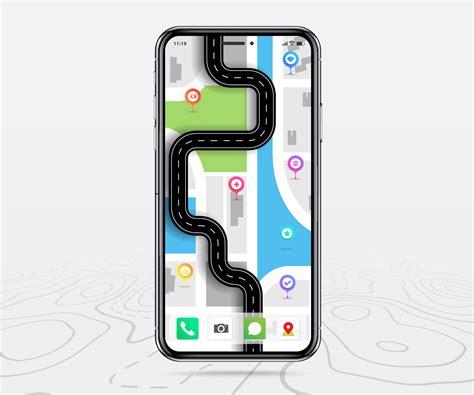 Map Gps Navigation App Ux Ui Concept Mobile Map Application