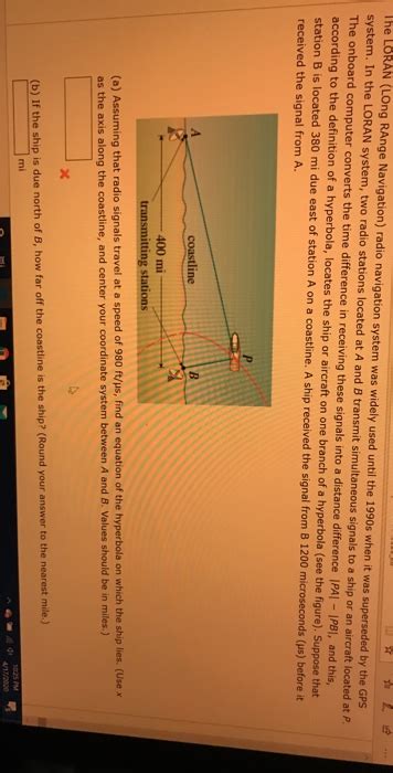 Solved The Loran Long Range Navigation Radio Navigation