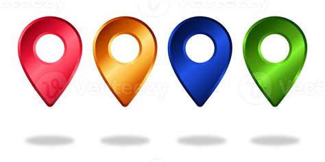 Collection Of Colorful Map Markers 27868479 Png