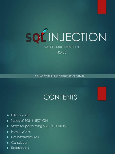 sql injection pdf databases information technology