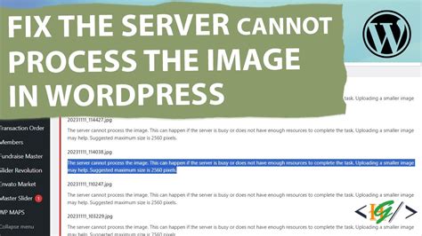 How to Fix The server cannot process the image. This can happen if the server is busy in ...