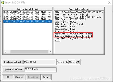 mod02数据预处理envi5 3 envi resize data csdn博客