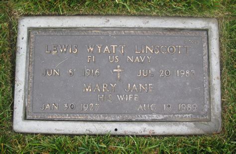 Lewis Wyatt Linscott 1916 1983 Homenaje De Find A Grave