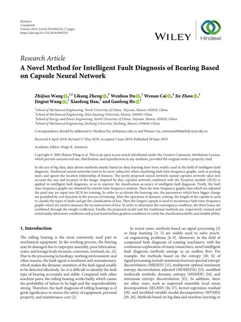 Pdf A Novel Method For Intelligent Fault Diagnosis Of Bearing Based On Capsule Neural Network