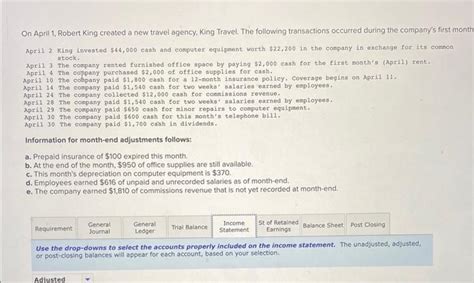 solved use the drop downs to select the accounts properly