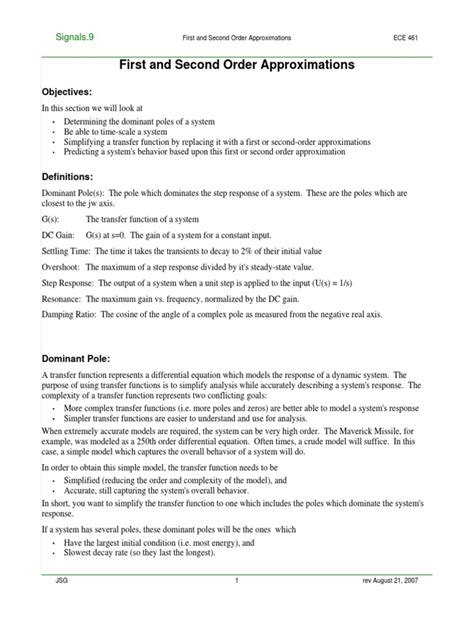 09 1st And 2nd Order Approximations Pdf Resonance Teaching Mathematics