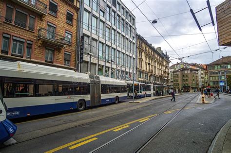 Geneva Switzerland September Streets Of Geneva City And