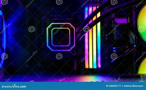 Modern Gaming PC With RGB LED Lights Stock Image Image Of Cooler Powerful 348582171